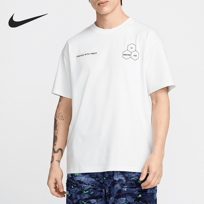 Nike/耐克正品DRI-FIT男士透气运动图案宽松T恤HJ0797-121