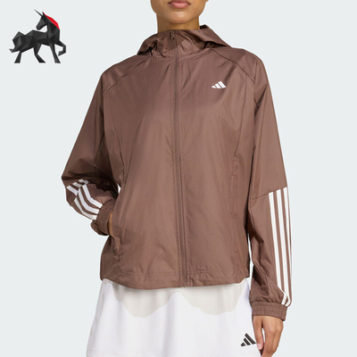 Adidas/阿迪达斯正品新款女士防风连帽经典舒适长袖夹克JX7381