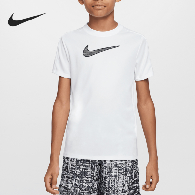 Nike/耐克正品夏季新款大童时尚简约透气短袖T恤HF8079-100