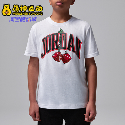 Nike/耐克正品JORDAN大童运动日常休闲印花简约短袖T恤IR8336-100