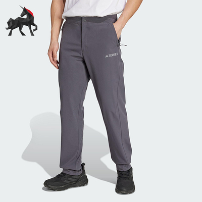 Adidas/阿迪达斯正品TERREX男士简约运动休闲透气梭织长裤JW4824