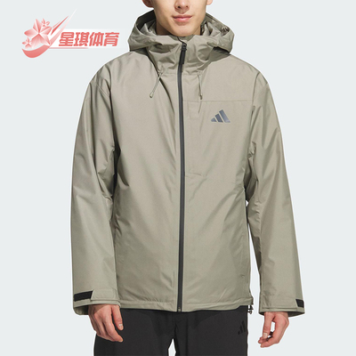 Adidas/阿迪达斯正品2025男士连帽保暖三合一羽绒内胆外套KQ5502