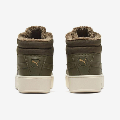 Puma/彪马正品VIKKY STACKED女士高帮抓绒厚底板鞋372205-05