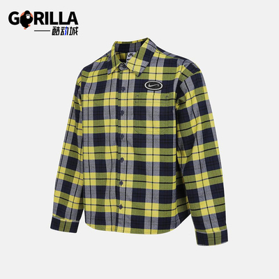 Nike/耐克正品2025冬季款男士日常翻领网格长袖衬衫HV0257-410