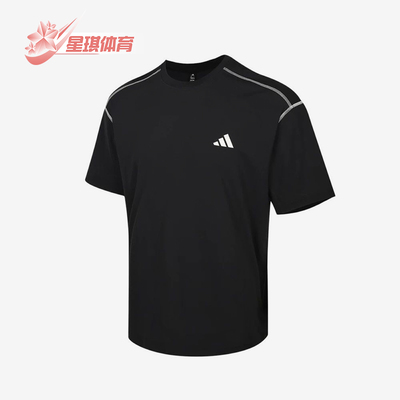 Adidas/阿迪达斯正品套头短袖T恤新款男黑白色短袖T恤KZ0017