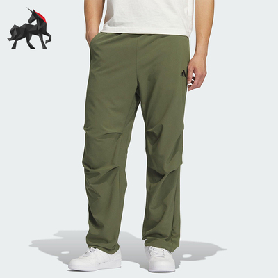 Adidas/阿迪达斯正品2025男士透气梭织运动休闲户外长裤KH3763