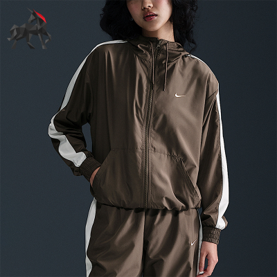 耐克女士透气休闲梭织夹克外套
