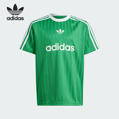 阿迪达斯大童运动圆领短袖T恤