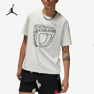 Nike/耐克正品Air Jordan女子休闲印花运动透气短袖T恤DQ4594-133