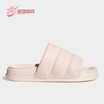 女子运动拖鞋阿迪达斯正品