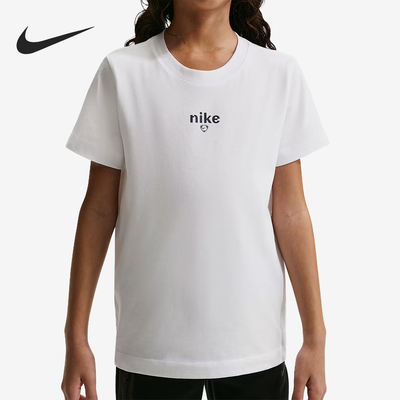 Nike/耐克正品大童经典时尚透气套头圆领短袖T恤II0638-100
