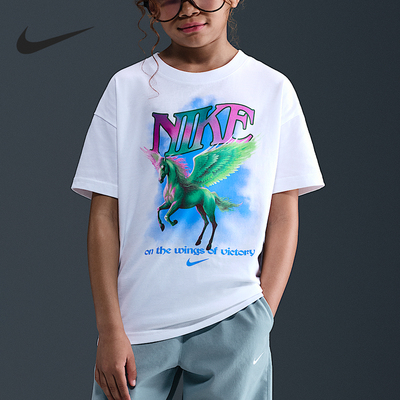 Nike/耐克正品Sportswear 大童宽松图案经典时尚短袖HV5725-100