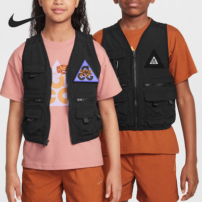 Nike/耐克正品春秋款大童机能宽松户外透气马甲HJ0676-011