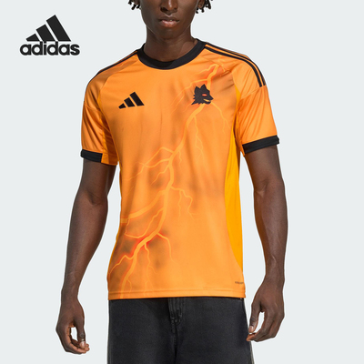 阿迪达斯男士运动足球圆领短袖