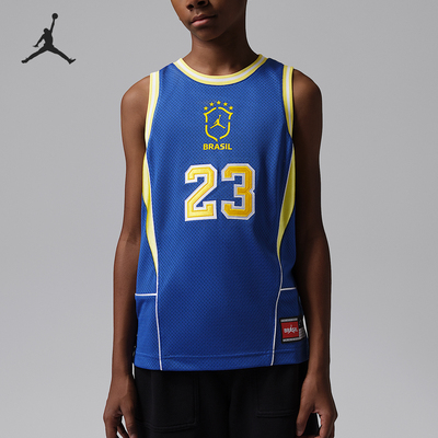Nike/耐克官方正品JORDAN大童透气篮球轻盈球衣背心T恤IW7910-417