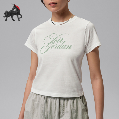 Nike/耐克正品Jordan女士休闲圆领透气运动短袖T恤IW1597-100