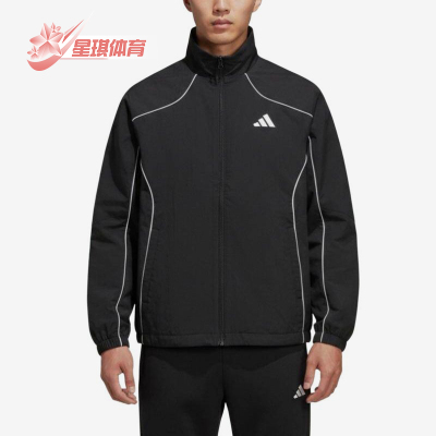 Adidas/阿迪达斯正品新款男黑白色训练健身经典夹克外套KY9983