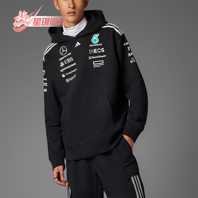 Adidas/阿迪达斯正品2025新款男士经典宽松针织连帽卫衣JW5385