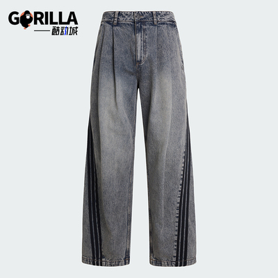 Adidas/阿迪达斯正品三叶草ADILENIUMDENIMJEANS经典牛仔裤KX4821