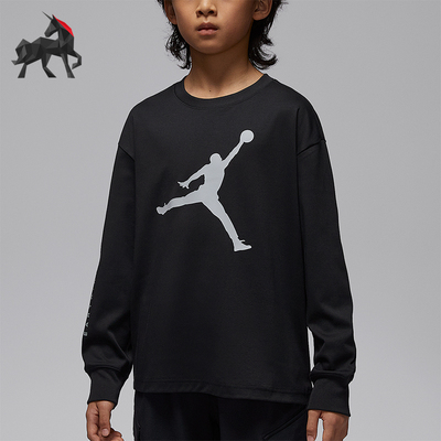 Nike/耐克正品JORDAN大童休闲圆领套头印花长袖上衣IU5393-010
