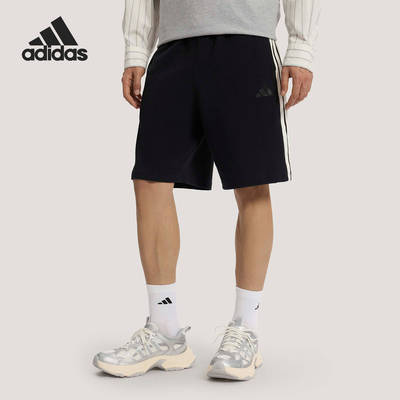 Adidas/阿迪达斯正品2026男士宽松运动经典休闲条纹短裤KR2527