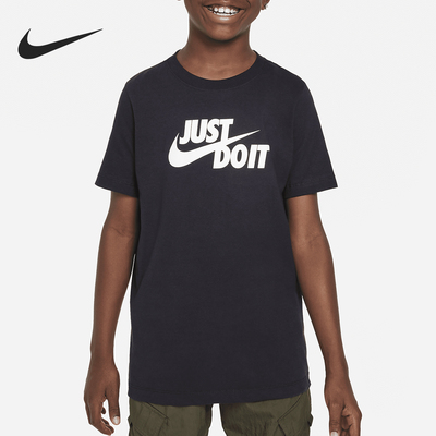 耐克大童新款宽松经典大勾T恤