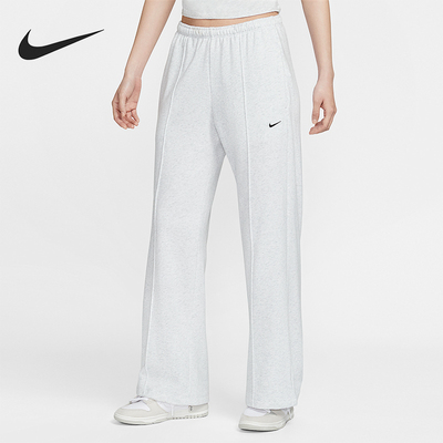 Nike/耐克正品Sportswear女士简约中腰法式毛圈直筒裤II3979-051
