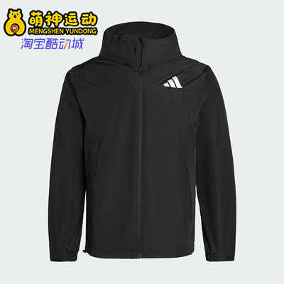 Adidas/阿迪达斯正品WOVENJACKET新款男女经典黑色夹克外套IB7052