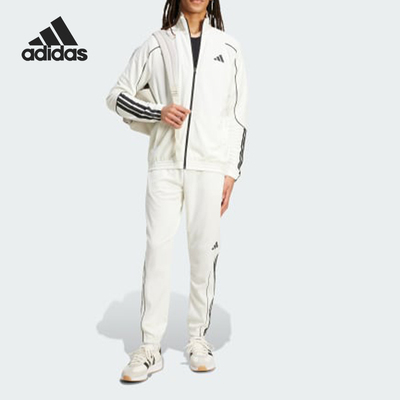 Adidas/阿迪达斯正品男士条纹长袖长裤休闲运动套装JX5527