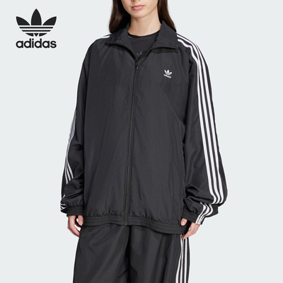 Adidas/阿迪达斯正品三叶草女士立领宽松时尚夹克外套JD3392