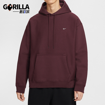 Nike/耐克正品Solo Swoosh男士运动针织复古加绒卫衣HV1083-652