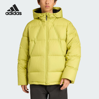 Adidas/阿迪达斯正品GOOSE DOWN JACKET男士经典连帽羽绒服JV6209