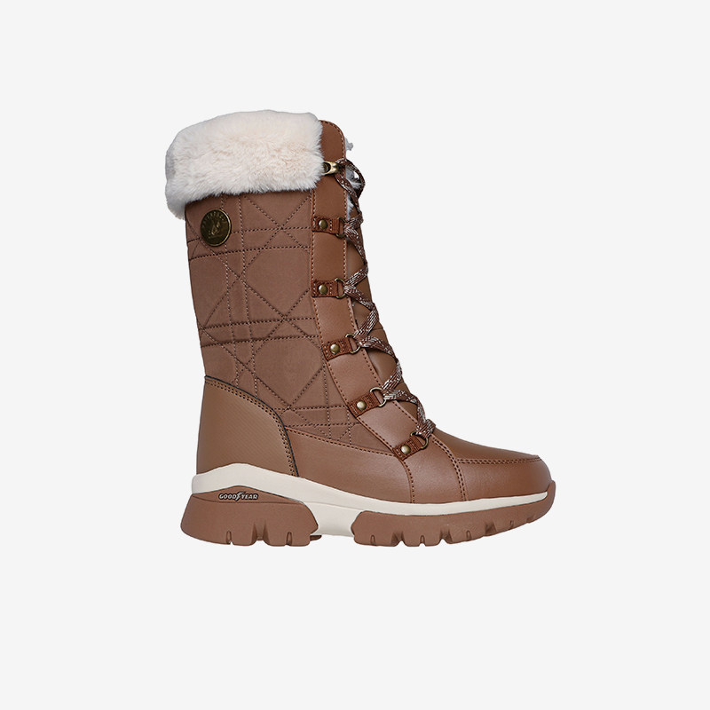 Skechers/斯凯奇正品冬季新款女士复古毛绒时尚加绒雪地靴