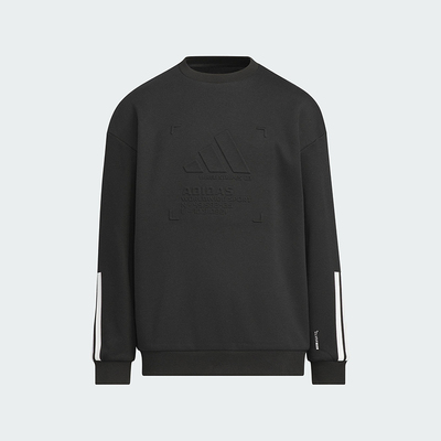 Adidas/阿迪达斯正品2025秋季款儿童运动圆领套头保暖卫衣KB5096