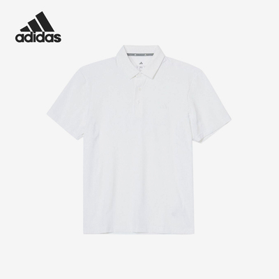 Adidas/阿迪达斯官方正品新款男白色高尔夫翻领短袖Polo衫KD7244