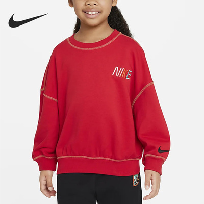 Nike/耐克正品新款小童休闲运动印花套头卫衣FJ9711-657