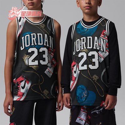 Nike/耐克正品Jordan 23大童时尚印花篮球无袖T恤FV3168-019