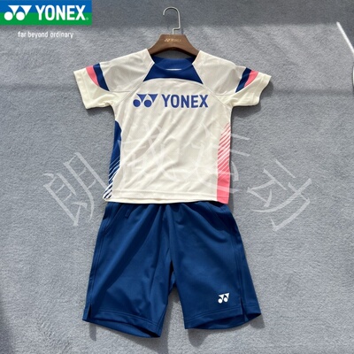 26新款YONEX/尤尼克斯青少年羽毛球服儿童运动短袖速干3100626BCR