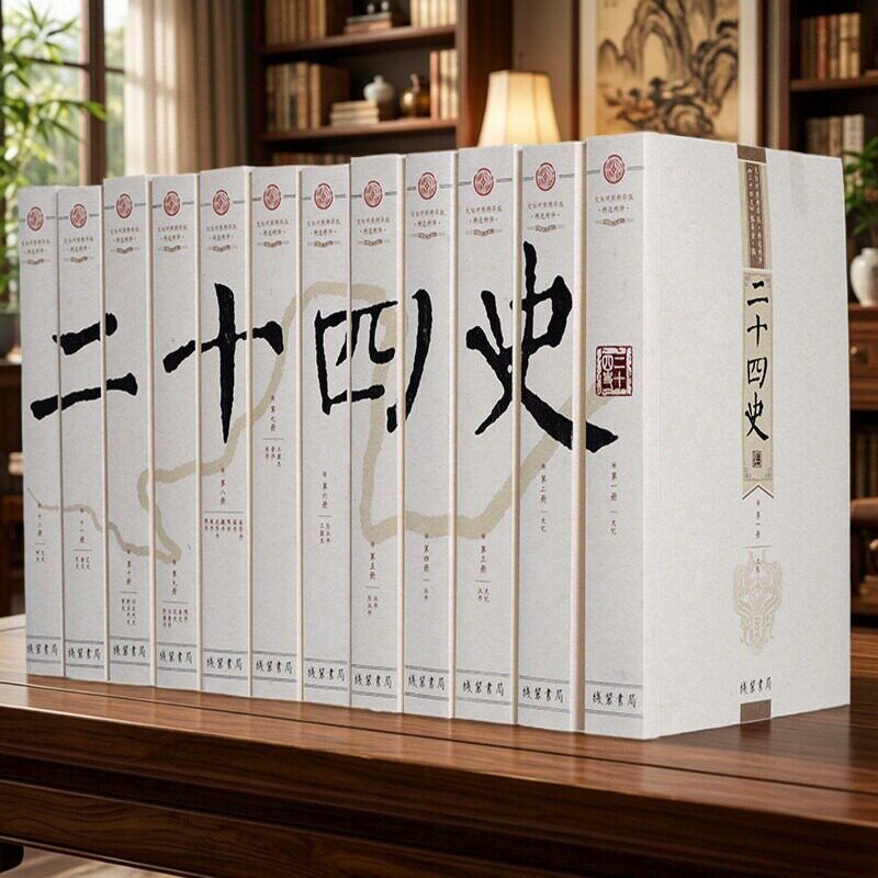 二十四史精华版全套12本文白对照 24史史记三国志中国通史全套12册原文/白话译文全译畅销书籍中华国学线装书局