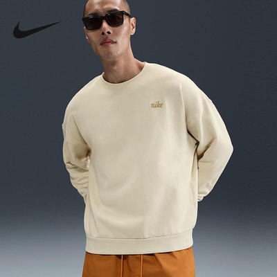 Nike耐克男子夏季新款休闲刺绣宽松圆领运动卫衣套头衫IB8360-229