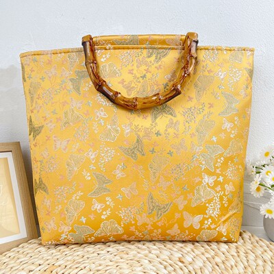 钟建军新款大容量双面刺绣托特包