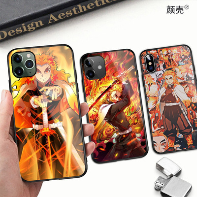 鬼灭之刃炼狱钢化玻璃手机壳12适用11PRO软XSMAX苹果6S78PLUS华为
