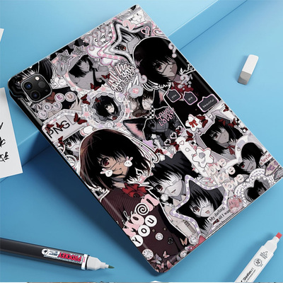 Another见崎鸣平板皮套适用ipad10保护壳pro13全包mini6软air56蚕丝纹10.9寸华为10.2笔槽11.5s小米三星