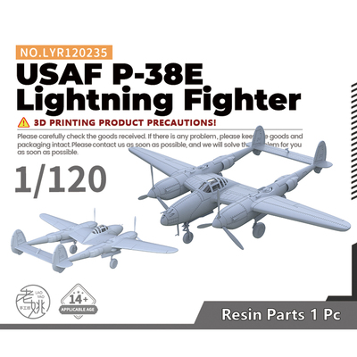 预售 LYR120235 1/120 军事模型 美国 P-38E 闪电 战斗机  1pc