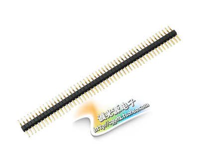 单排针 1.27MM间距单排针 1x50 单排排针1*50P 铜镀金