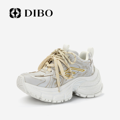 DIBO碲铂潮流复古擦色做旧老爹鞋