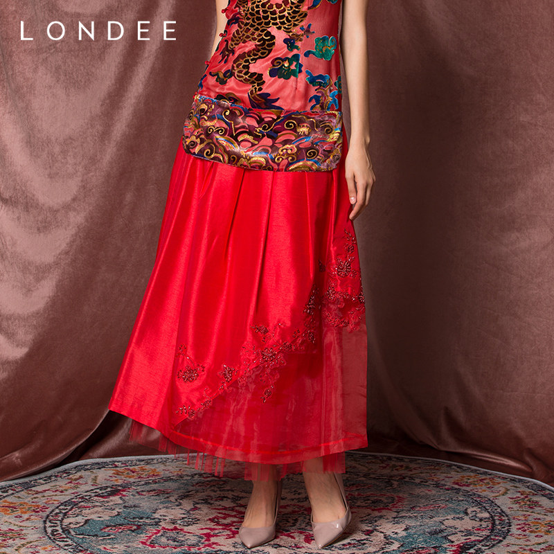 Londee/龙笛新款棉旗袍式搭配中式半身裙6S33151_虎窝淘