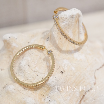 TWINSLULU气质简约光环圈圈耳环