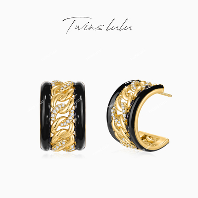 TWINS LULU精致轻奢风高级感C形耳环TSL10419女神节礼物