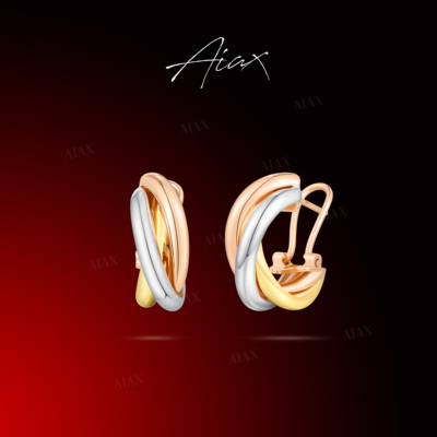 TWINSLULU925银针扭结耳环